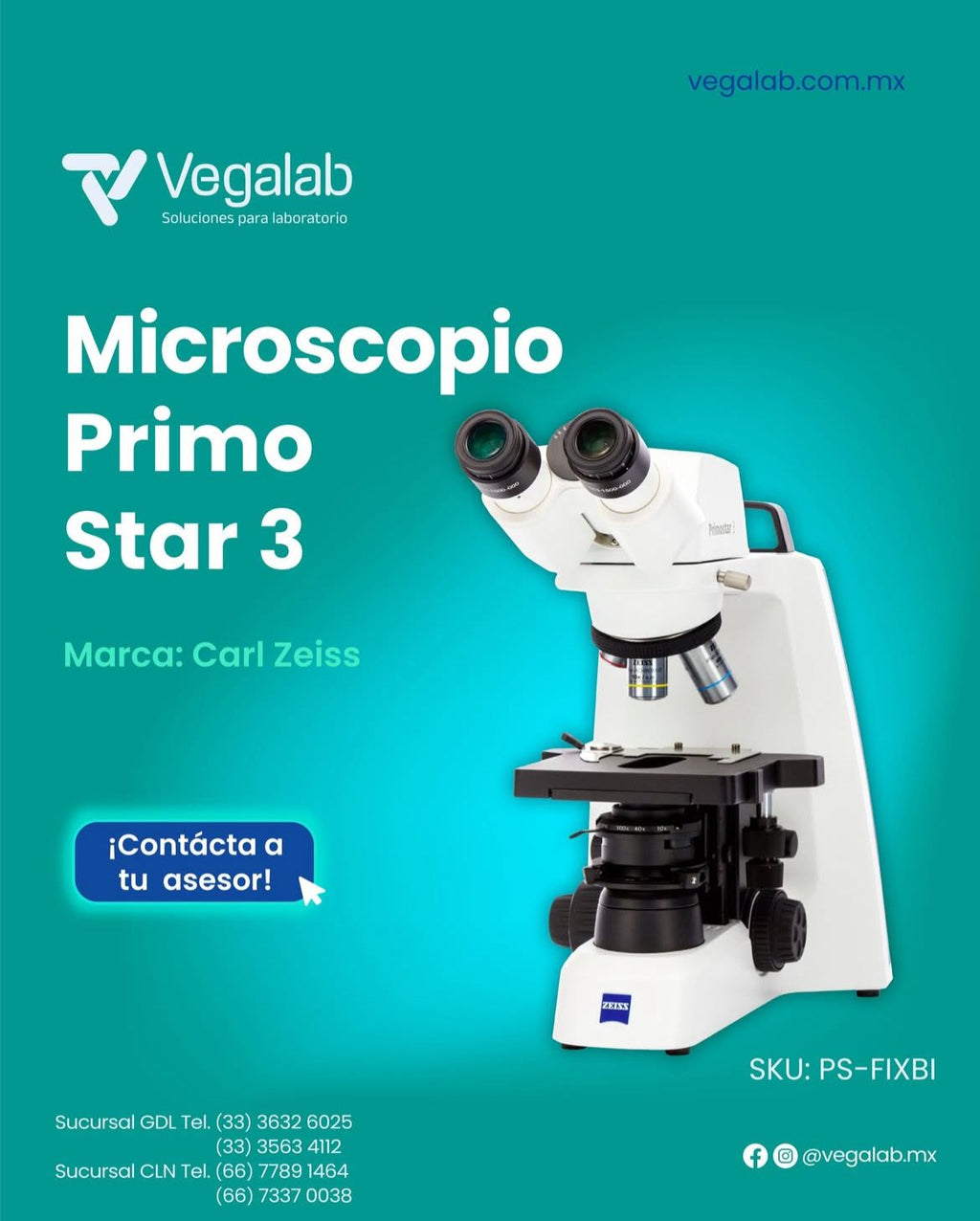 Microscopio Primo Star 3 Zeiss | Vegalab